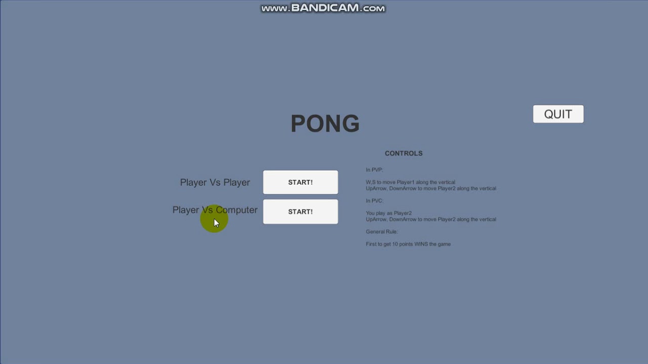 Pong made by Unity3D