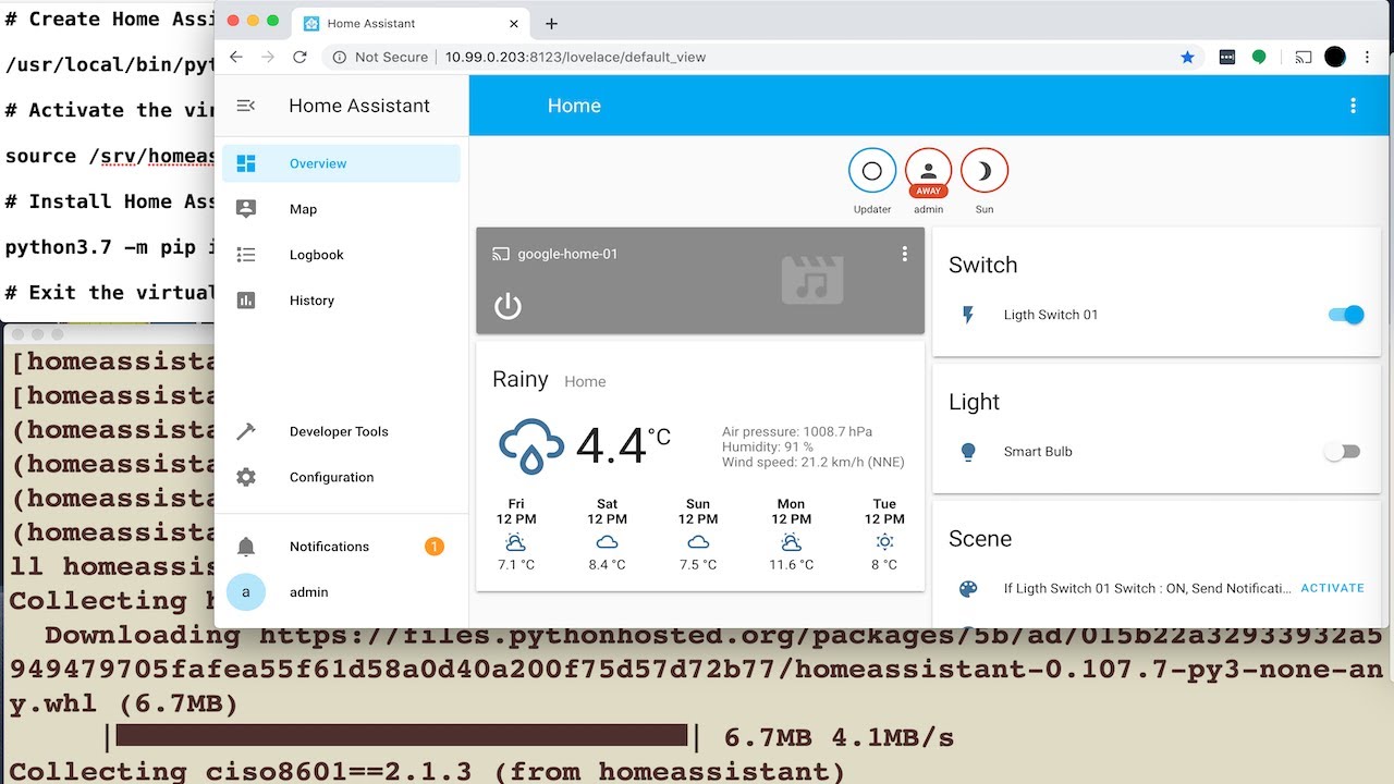 Install Home Assistant on CentOS with Python 3