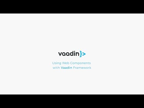 Using Web Components with Vaadin Framework