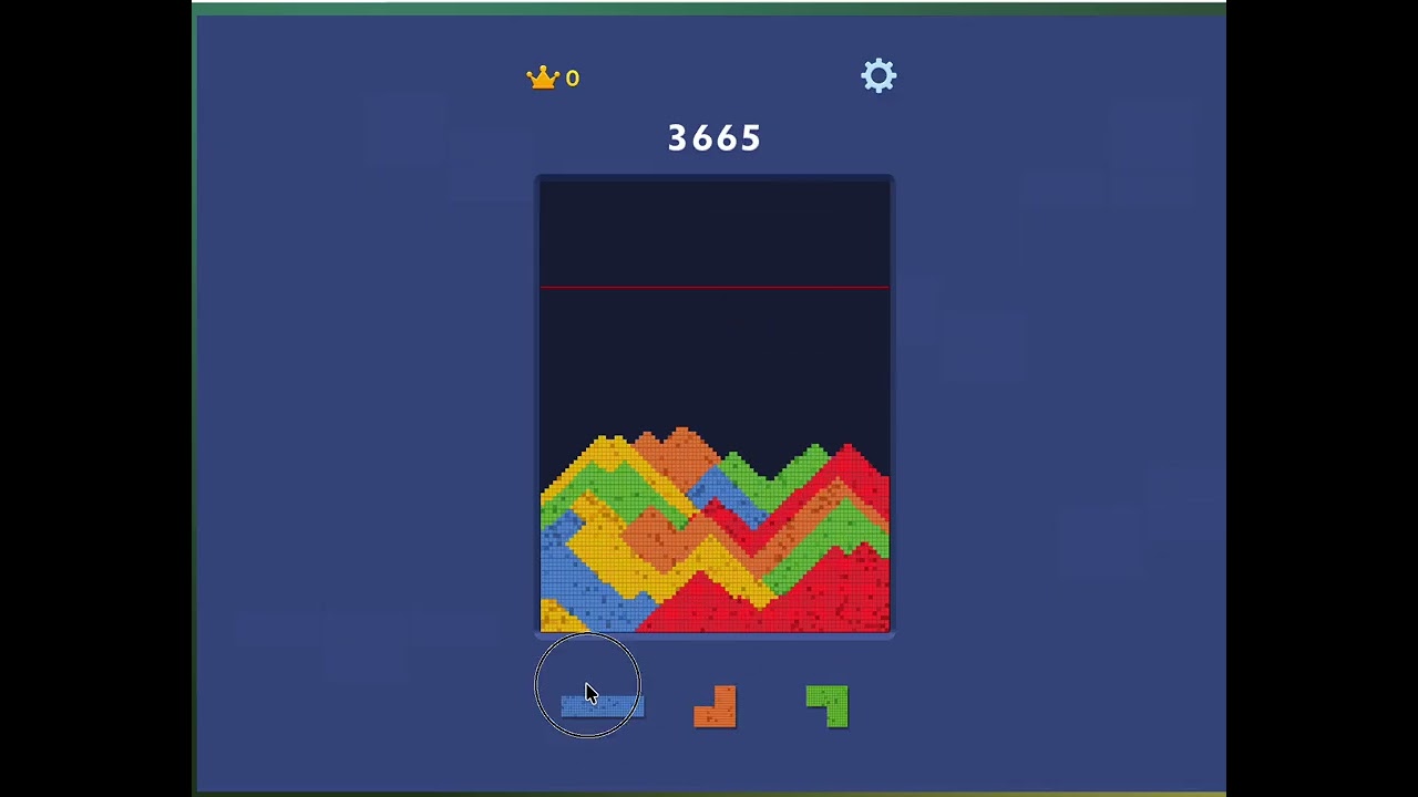 playing sandtris (its very difficult)