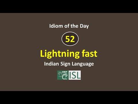 Lightning fast:- Idiom of the Day
