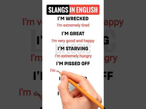 English Slangs Vocabulary #slangs #english #shorts #lklogic