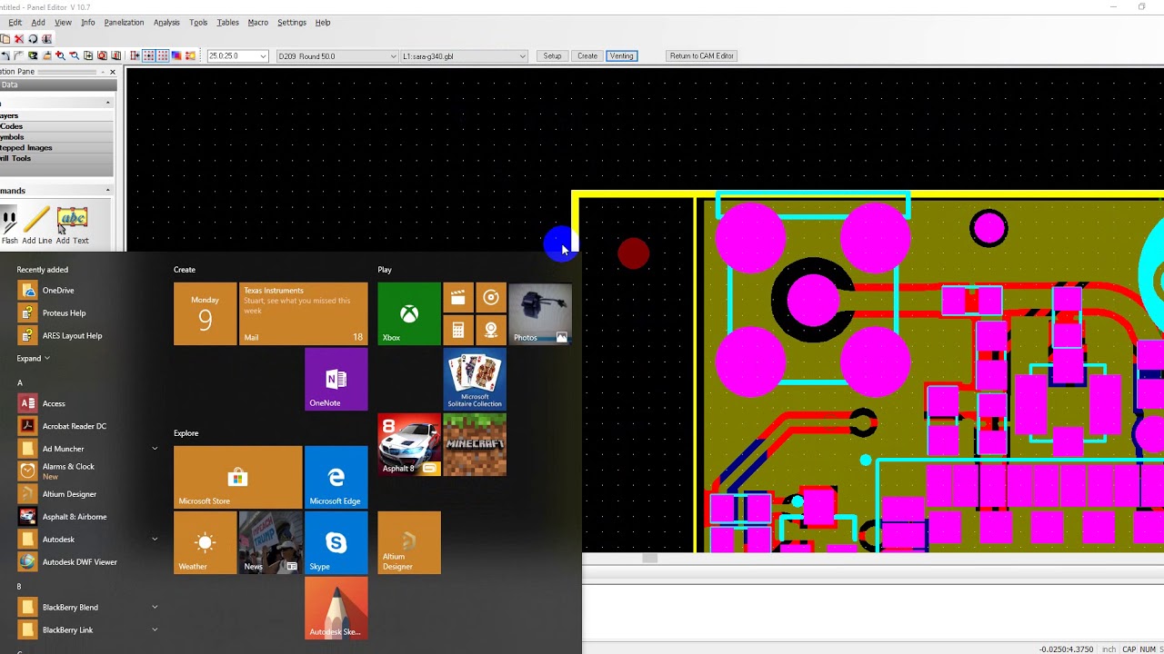 Guide to create Panel PCB with Cam350