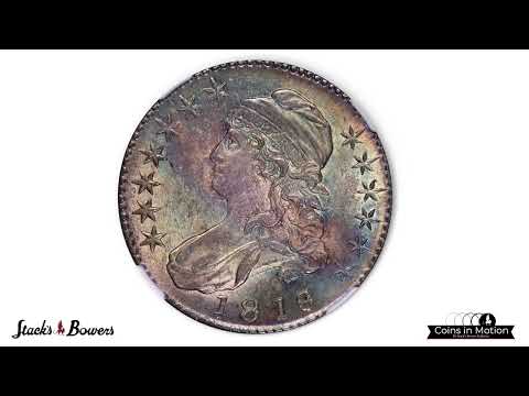 1818/7 Capped Bust Half Dollar. O-101a. Rarity-1. Large 8. MS-64+ (NGC).