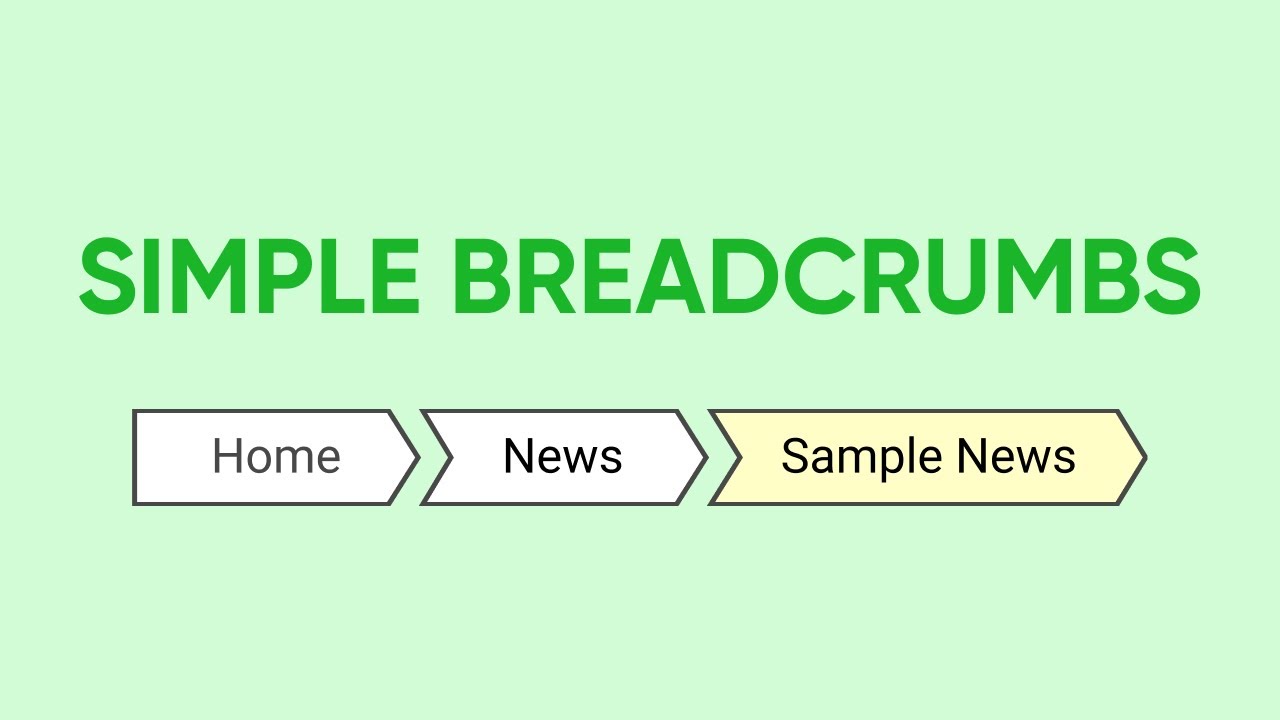 Simple Breadcrumbs using HTML & CSS