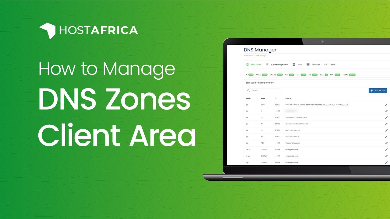 How to Manage DNS Zones via the HOSTAFRICA Client Area