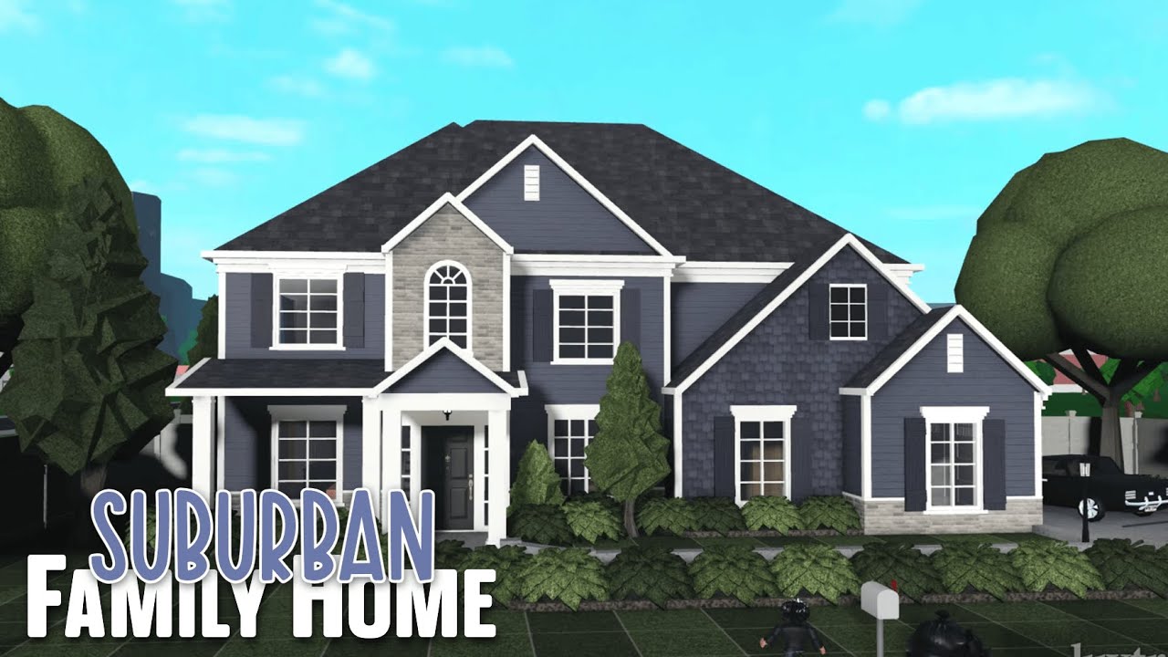 Bloxburg: Suburban Family Home | Speed Build | luvtra
