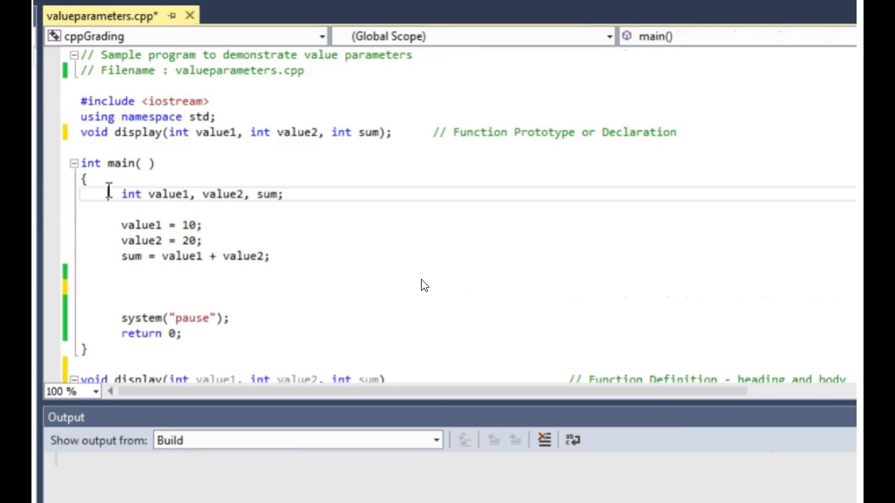 Functions and Value Parameters