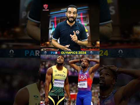 Shocking moment of 100 Meter race in Paris Olympic #paris2024olympics #100meterrunning #sports