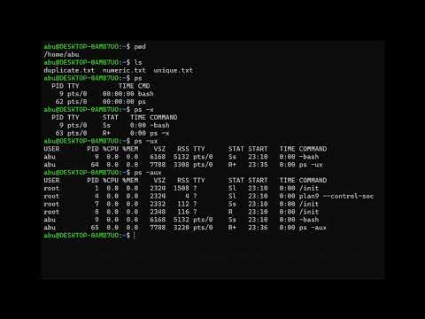 How to list running processes in linux | ps command | process status |#unix | #linux