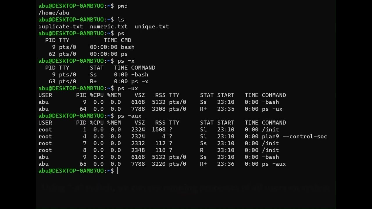 How to list running processes in linux | ps command | process status |#unix | #linux
