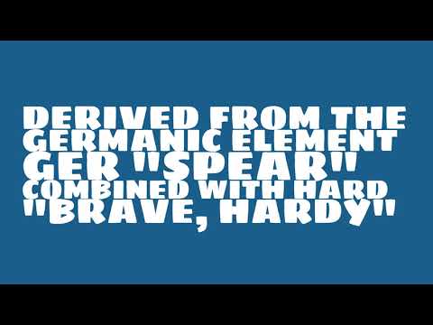 What is the origin of the name Gerard?