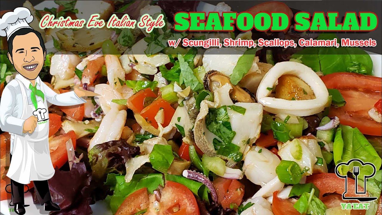 ITALIAN SEAFOOD SALAD  RECIPE - CHRISTMAS EVE - YA'EAT SEAFOOD?