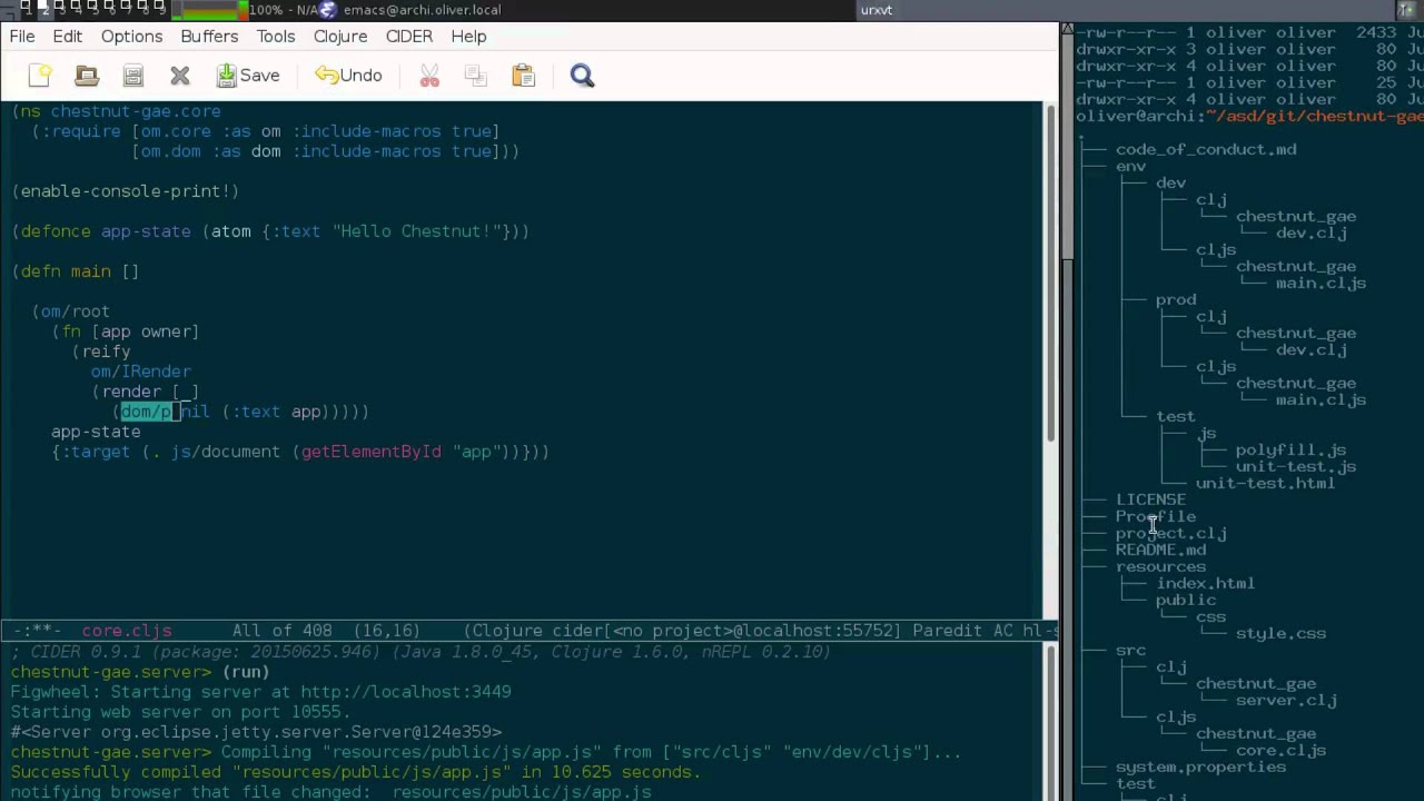 Reactive Web Applications in Clojure (Part 1: Creating a Project)