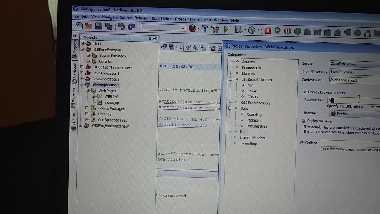 Creat a java web project in netbeans and fix errors
