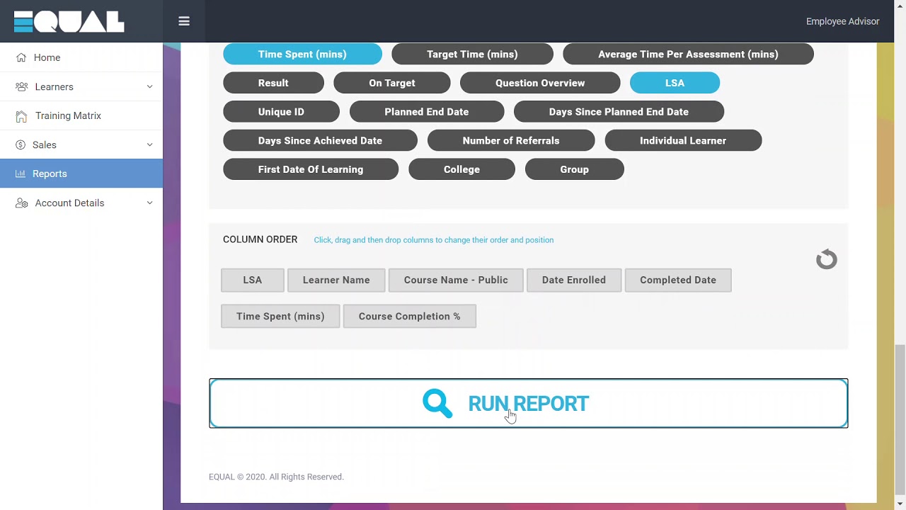 Individual Learner Progress Report