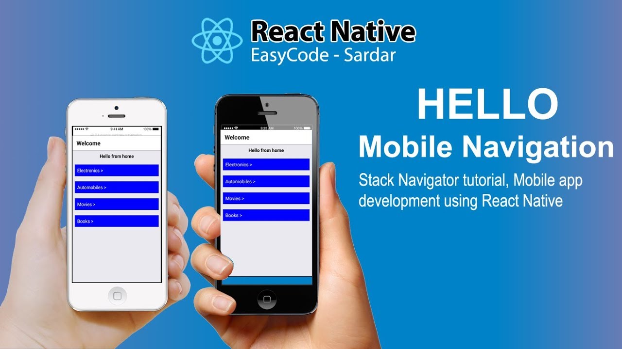 #1 React Native Navigation || Stack Navigator tutorial || Mobile app development using React Native
