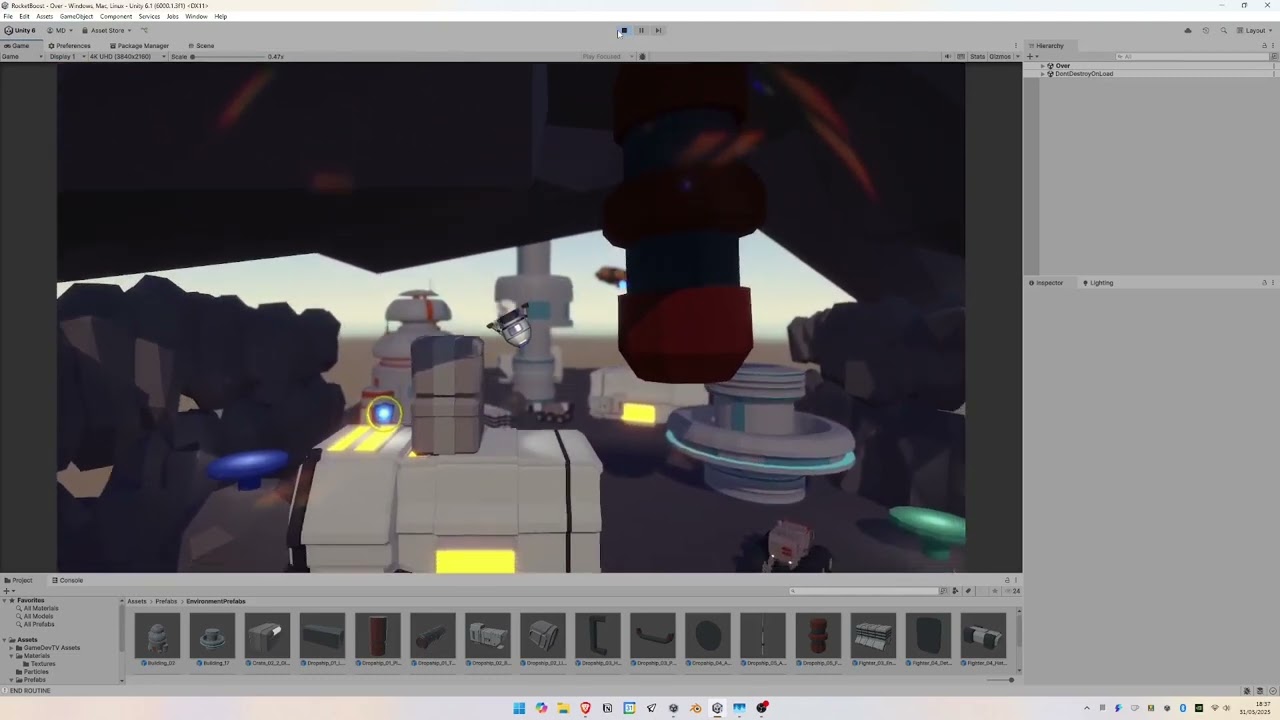 My Rocket Boost Unity 6 Game - Based on Complete C# Unity Game Developer 3D course by GameDev.tv