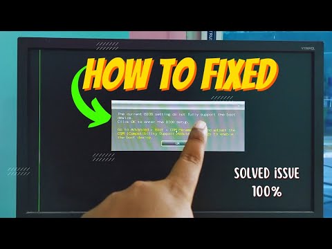 How To Resolve The Issue The Current BIOS Setting Do Not Fully Support On Your Windows 10 computer