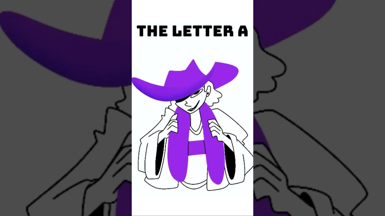 💜 ”A” as a Cartoon? #alphabet #cartoon