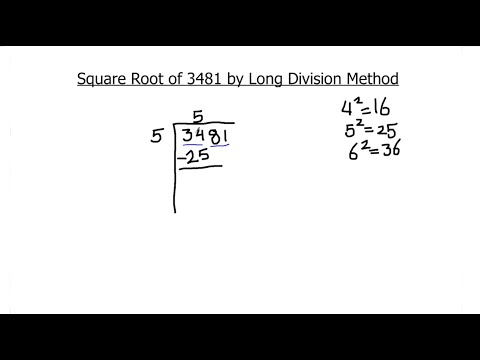 How to Find Square Root of 3481 by Long Division Method / Long Division of 3481 in Hindi /Easy Trick