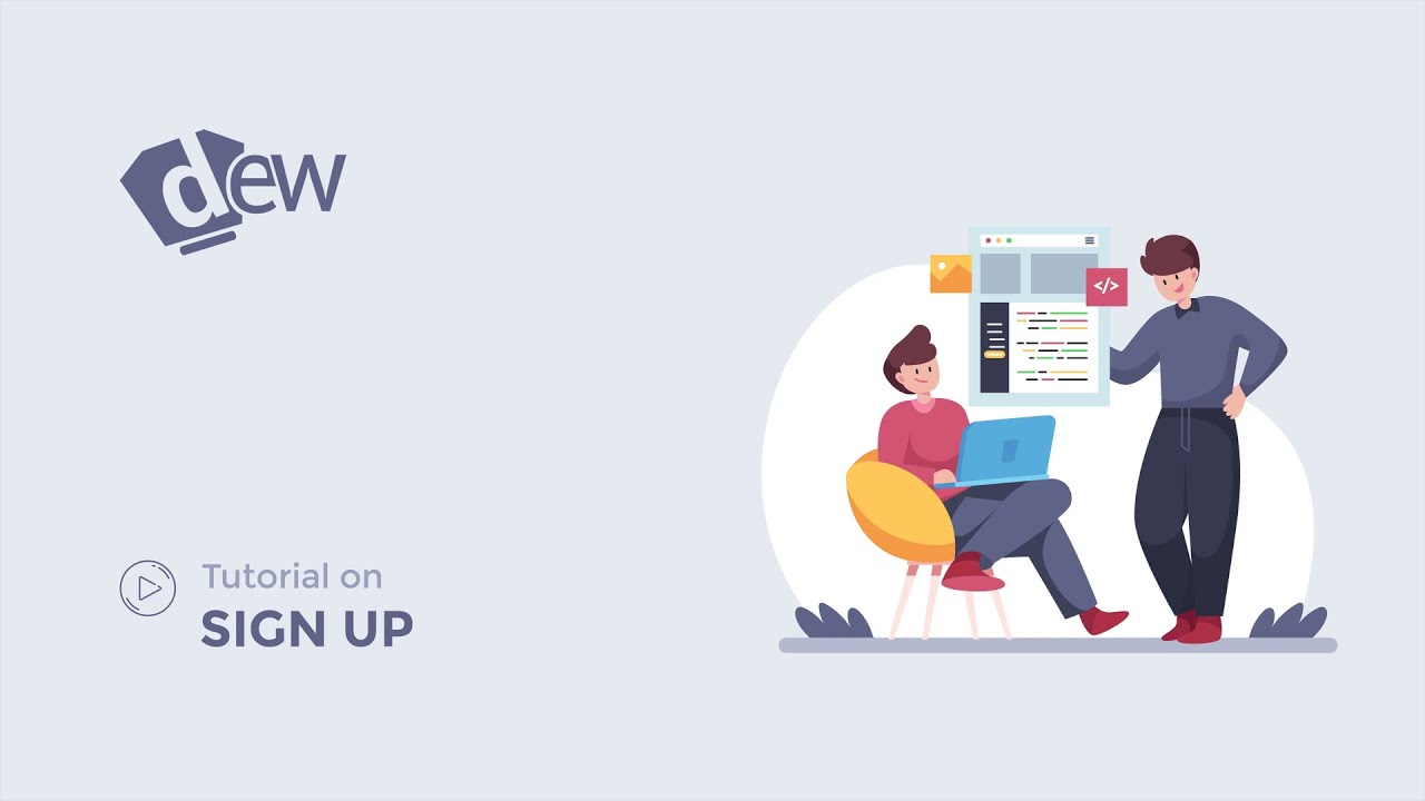 Signing up on DEW Studio | Low-Code Platform Tutorial