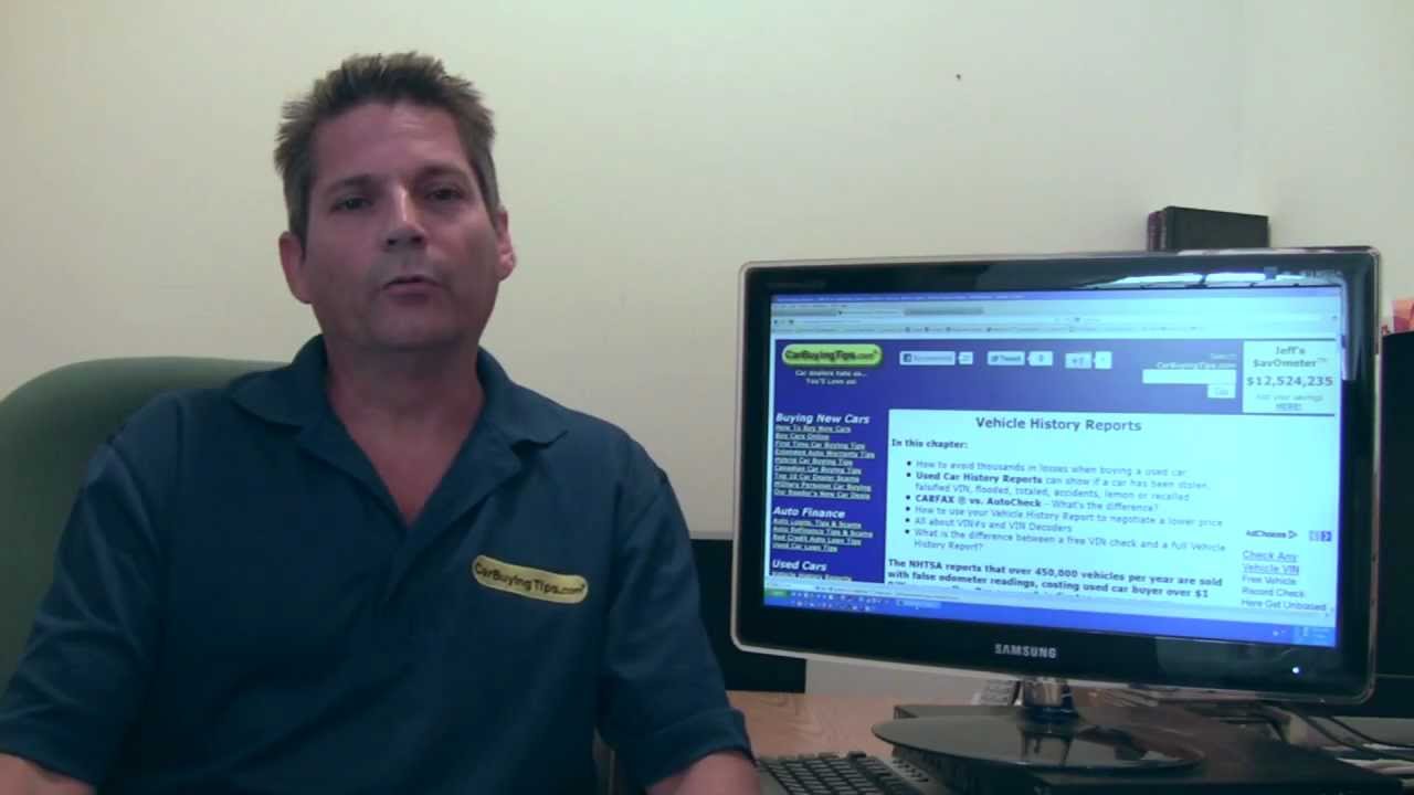 CarBuyingTips.com: Vehicle History Reports, why you need them, what's in the report