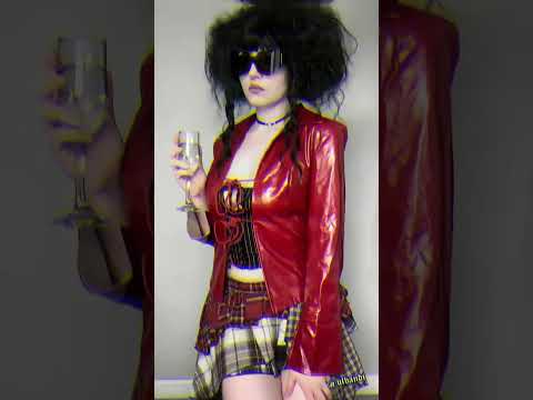🦇 Brat Goth OOTD ❤ #goth #gothgirl #red #ootdfashion #y2k #y2kaesthetic #charlixcx #brat