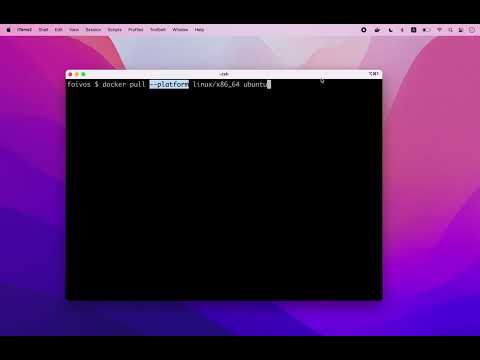 how to download and run an x86 64 intel based linux docker container on apple silicon mac m1 m2