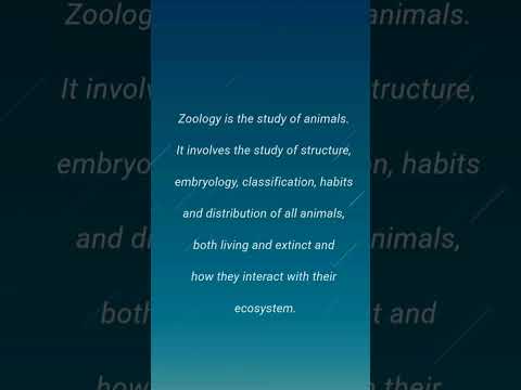 What is zoology? Definition of Zoology.