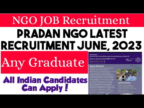 Pradan NGO Latest Recruitment 2023 | Ngo job circular | Latest Ngo Job update