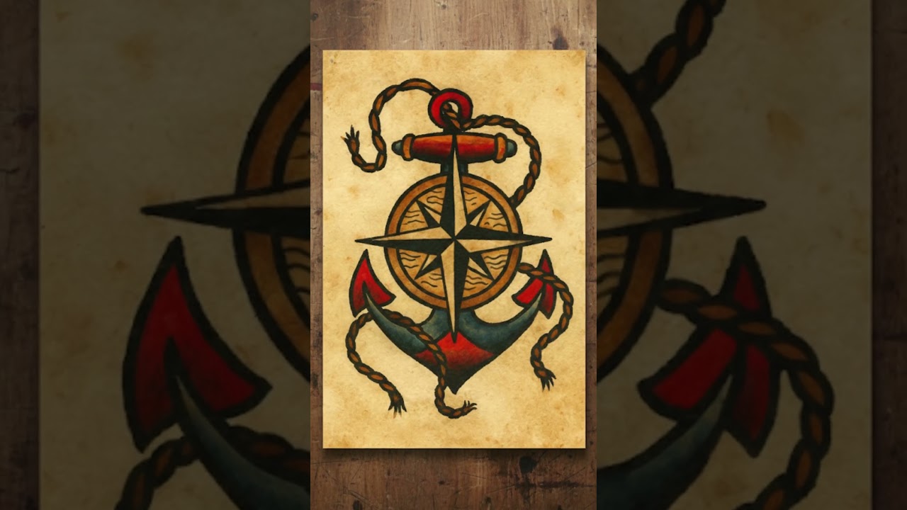 Old School Compass Tattoo Designs 🧭 #compass #compasstattoo #tattooart #tattoo #oldschooltattoo