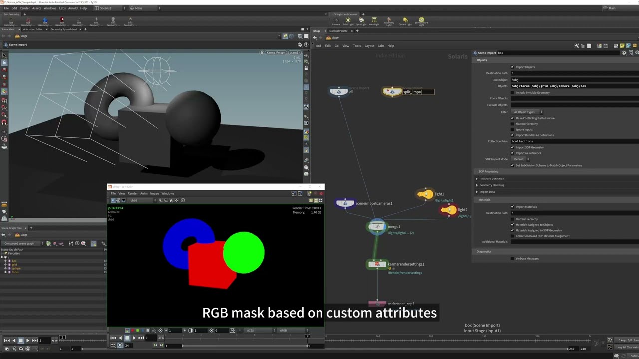 Houdini Tuts : Karma AOV from attribute
