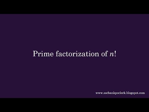 Prime factorization of n!