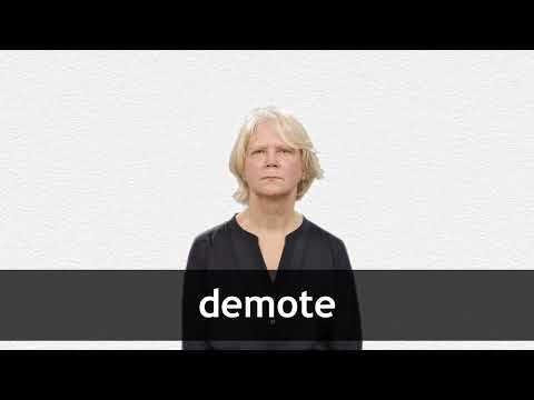 DEMOTE definition in American English | Collins English Dictionary