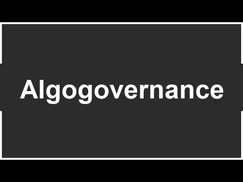 How to pronounce Algogovernance