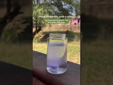 This hand wash tablet turns into 250ml foaming hand wash - just 250ml of water!