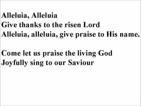 Allelui, Alleluia give thanks to the risen Lord (Lyric Video)