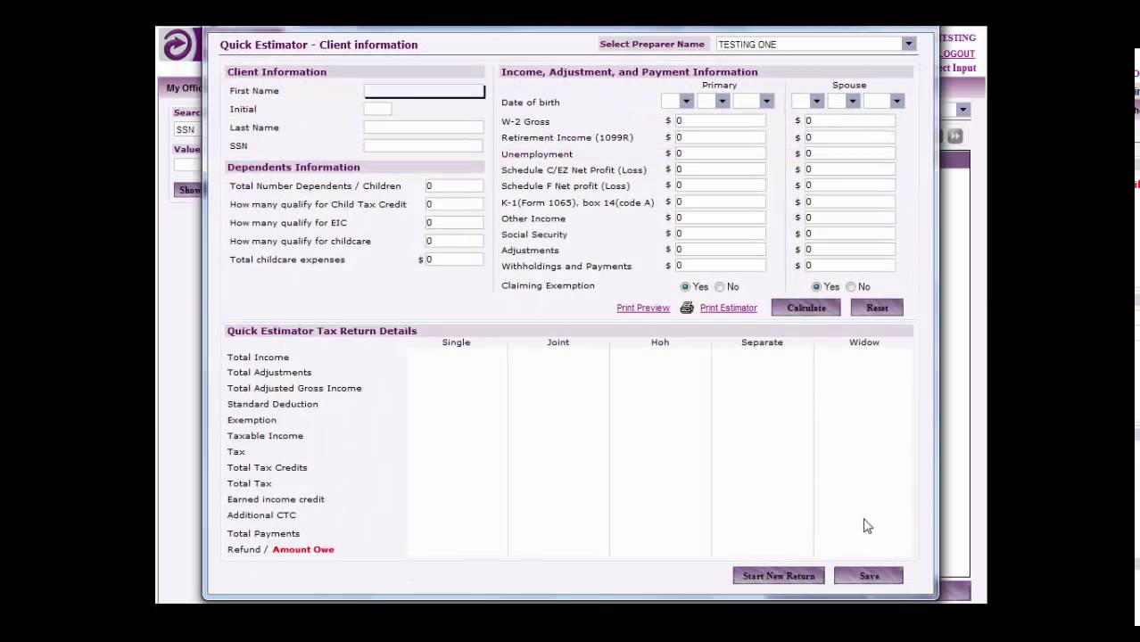 OLTPro Quick Estimator