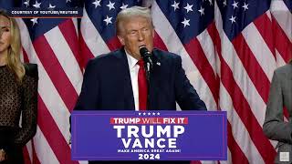 WATCH: Donald Trump addresses supporters after projected win