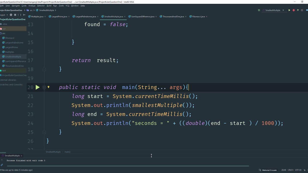 Project Euler Problem 5 in Java Updated : Smallest multiple