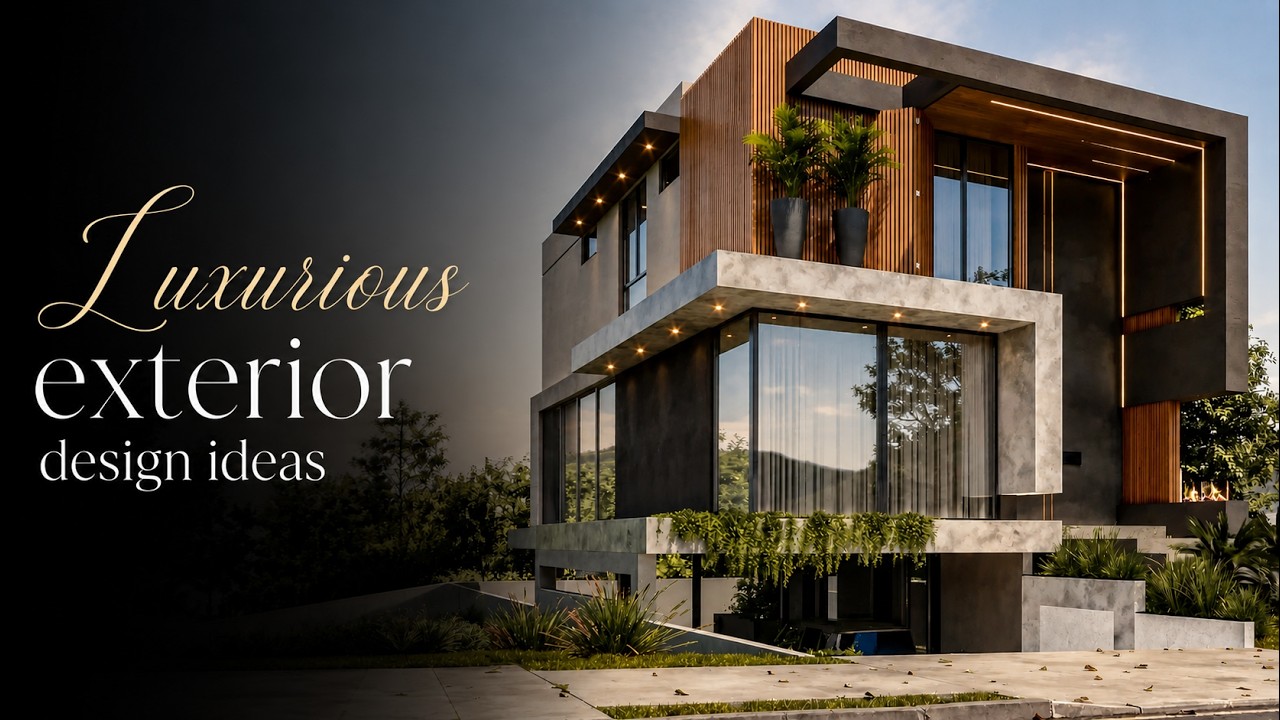 Luxury Exterior Design Ideas| Modern Villa Facade, Elegant Home Exteriors Premium Architecture inspo