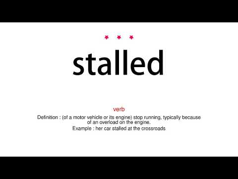 How to pronounce stalled - Vocab Today