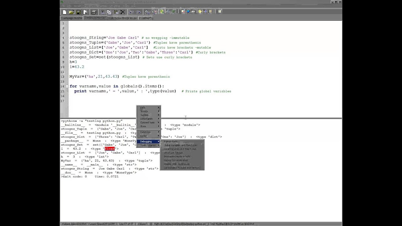 Helpful Python Debugging Code