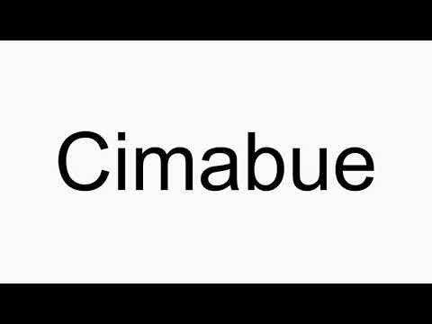 How to pronounce Cimabue