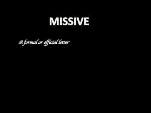 How to pronounce MISSIVE
