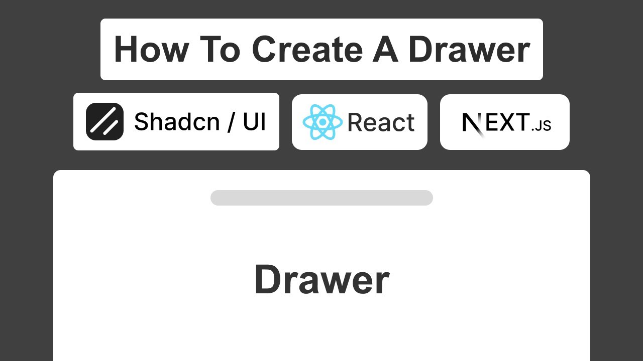 How To Add A Drawer With React/NextJS | Shadcn UI