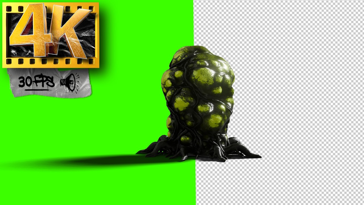 Pulsating Alien Creature Egg | ORGANISM EVOLUTION - Blue Screen 4K