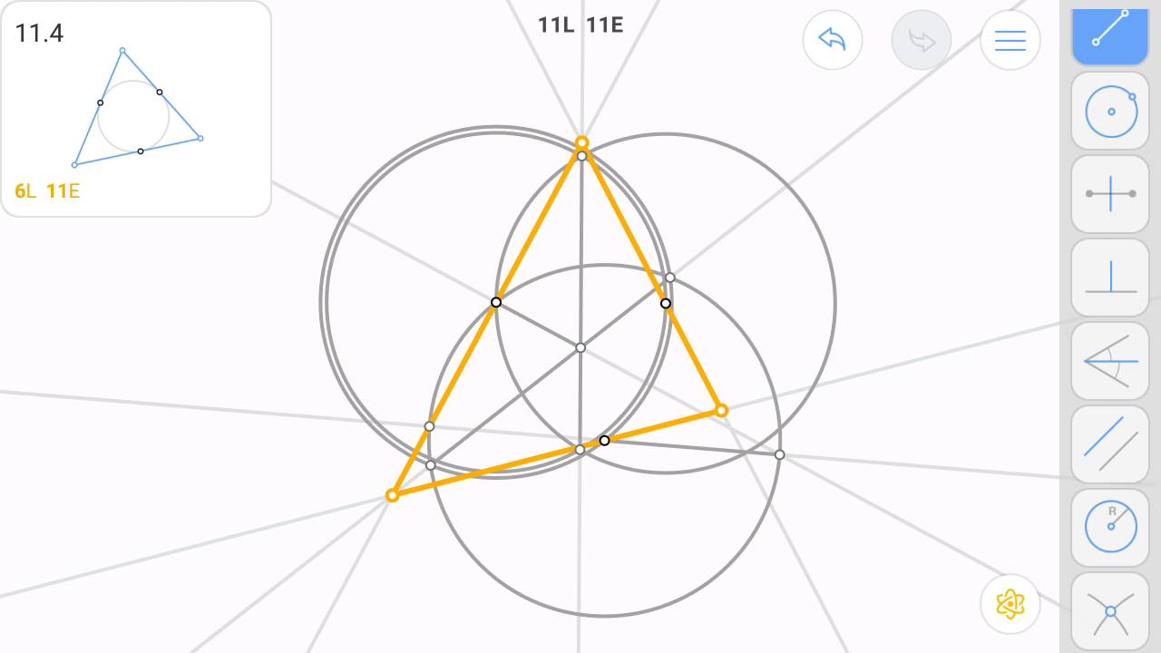 Euclidea 11.4 (Lambda 4) Solution walkthrough