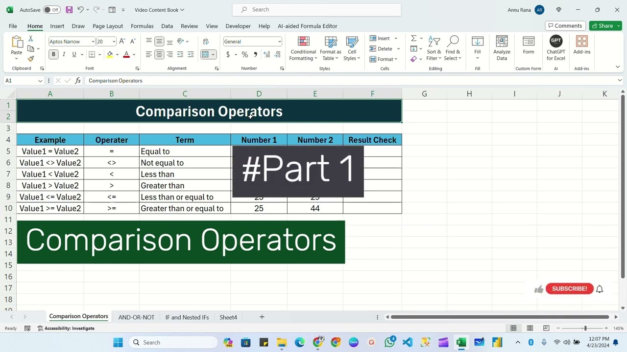 WARNING Using WRONG Comparison Operators Could Cost You THOUSANDS